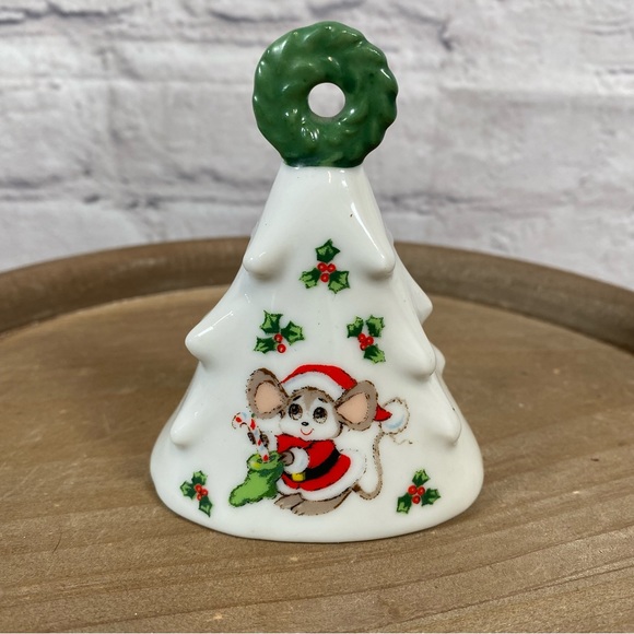 Lefton | Holiday | Vintage Lefton Christmas Mouse Tree Shaped Bell ...